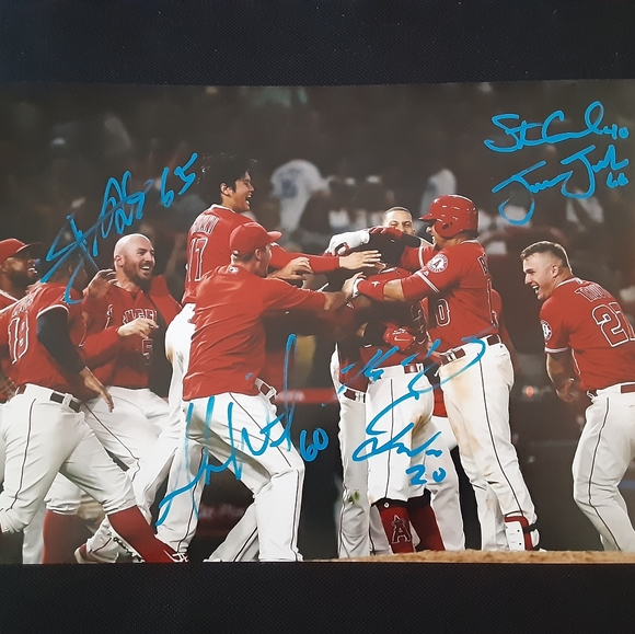 MLB | Other | Angels Signed Autographed Team Photo Mike Trout Shohei ...